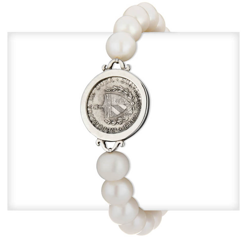 Diez Centavo Cuban Coin Bracelet in Sterling Silver – Own a Piece of ...